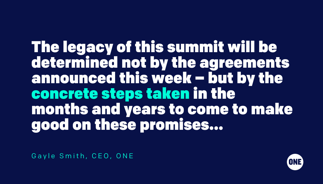 ONE Statement on US-Africa Leaders Summit - ONE